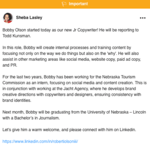 How to Write a Welcome Message for a New Employee